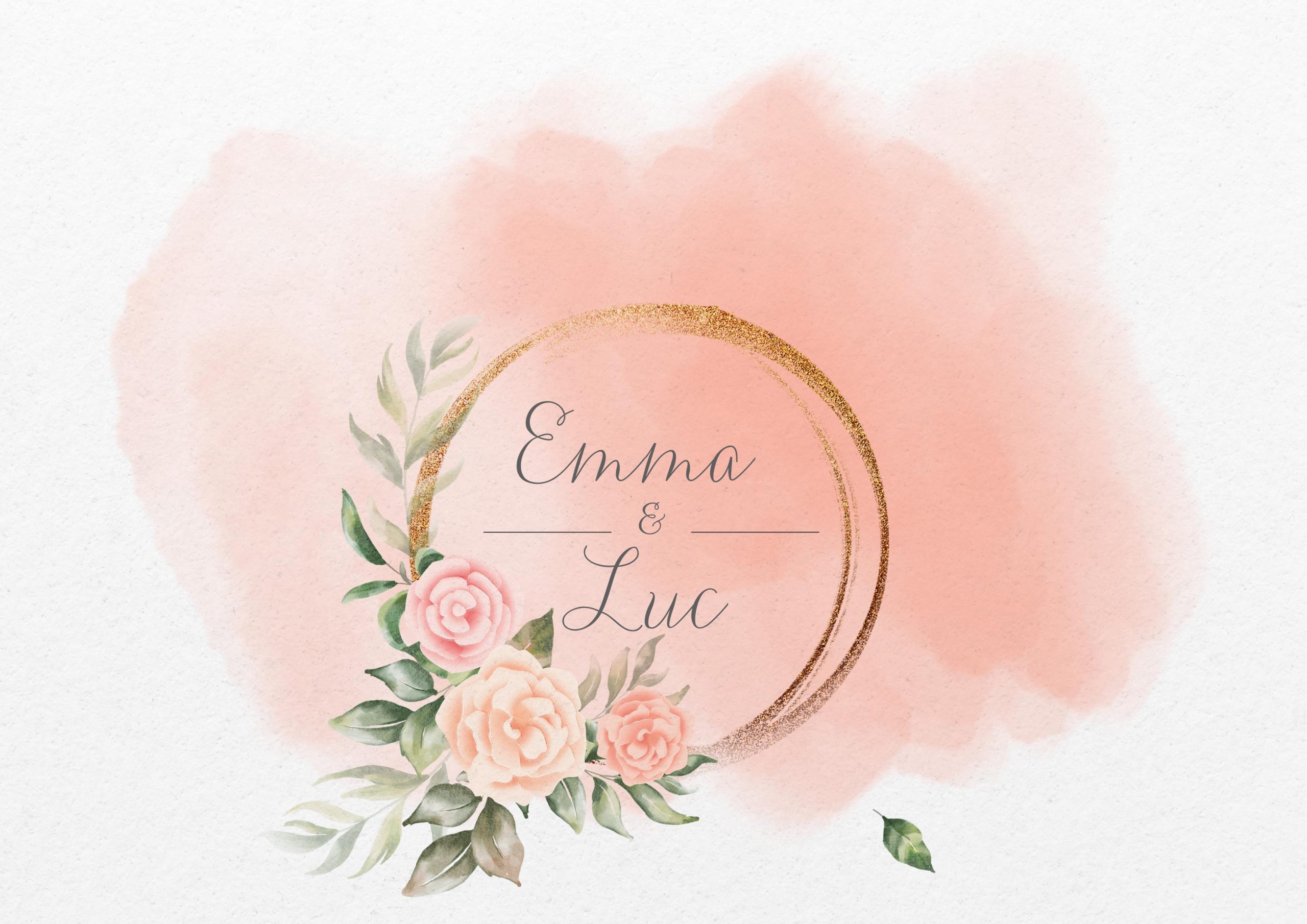 Faire-part de mariage modèle Emma - Bellu fogliu per SCGraphisme