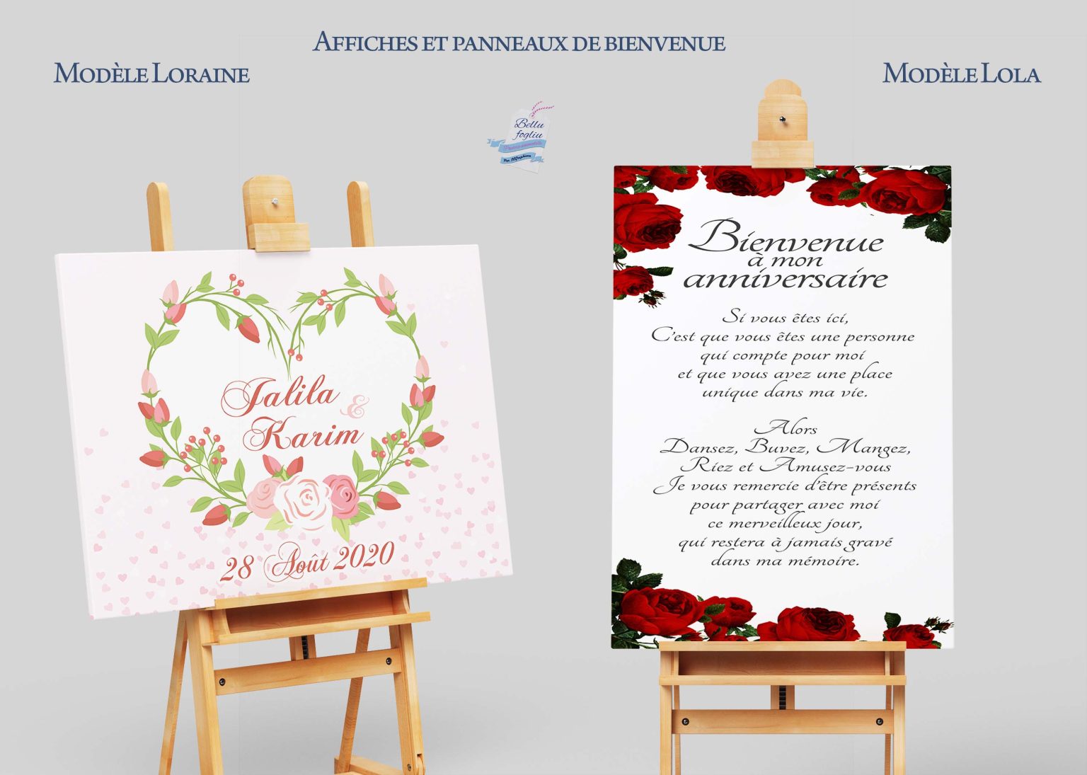 Affiches et panneaux de bienvenue - Bellu Fogliu